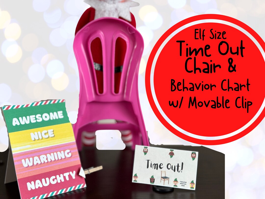 Christmas Elf Time Out Chair & Daily Behavior Chart With - Etsy