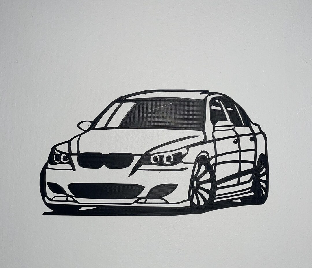 3d-printed BMW E60 M5 Silhouette, Bold Wall Art for M-power Fans - Etsy
