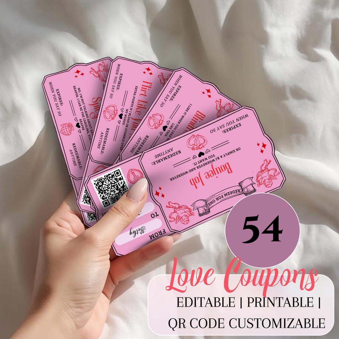 Love Coupons Template Printable Love Coupon Book Couples Love Games ...