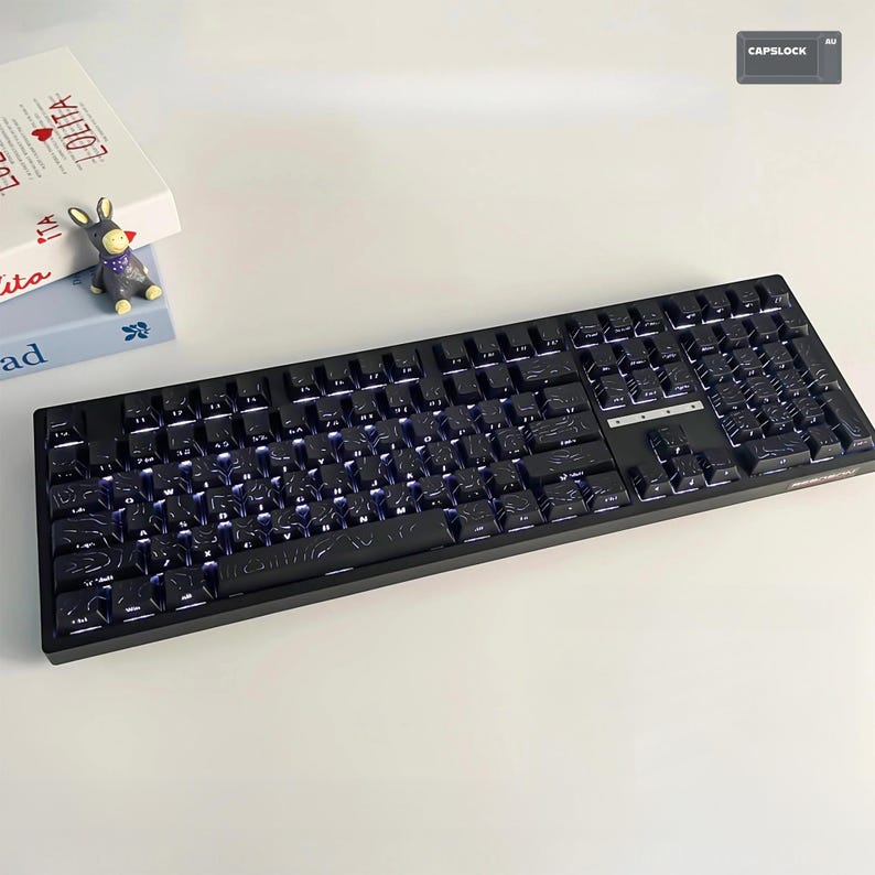 Gradient Translucent Lines Mechanical Keyboard Keycaps | 133 Keys - Etsy
