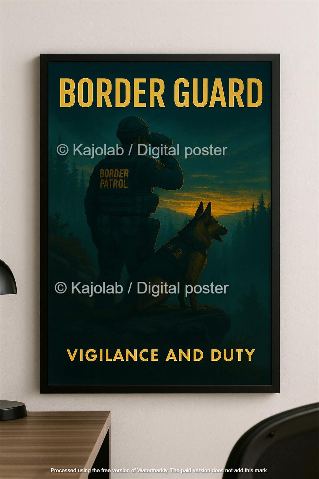 Border Guard Art, Border Patrol Poster, Military Wall Art, Tactical ...