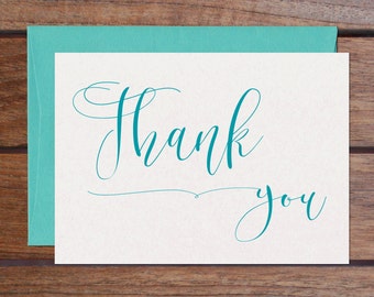 Cursive thank you | Etsy