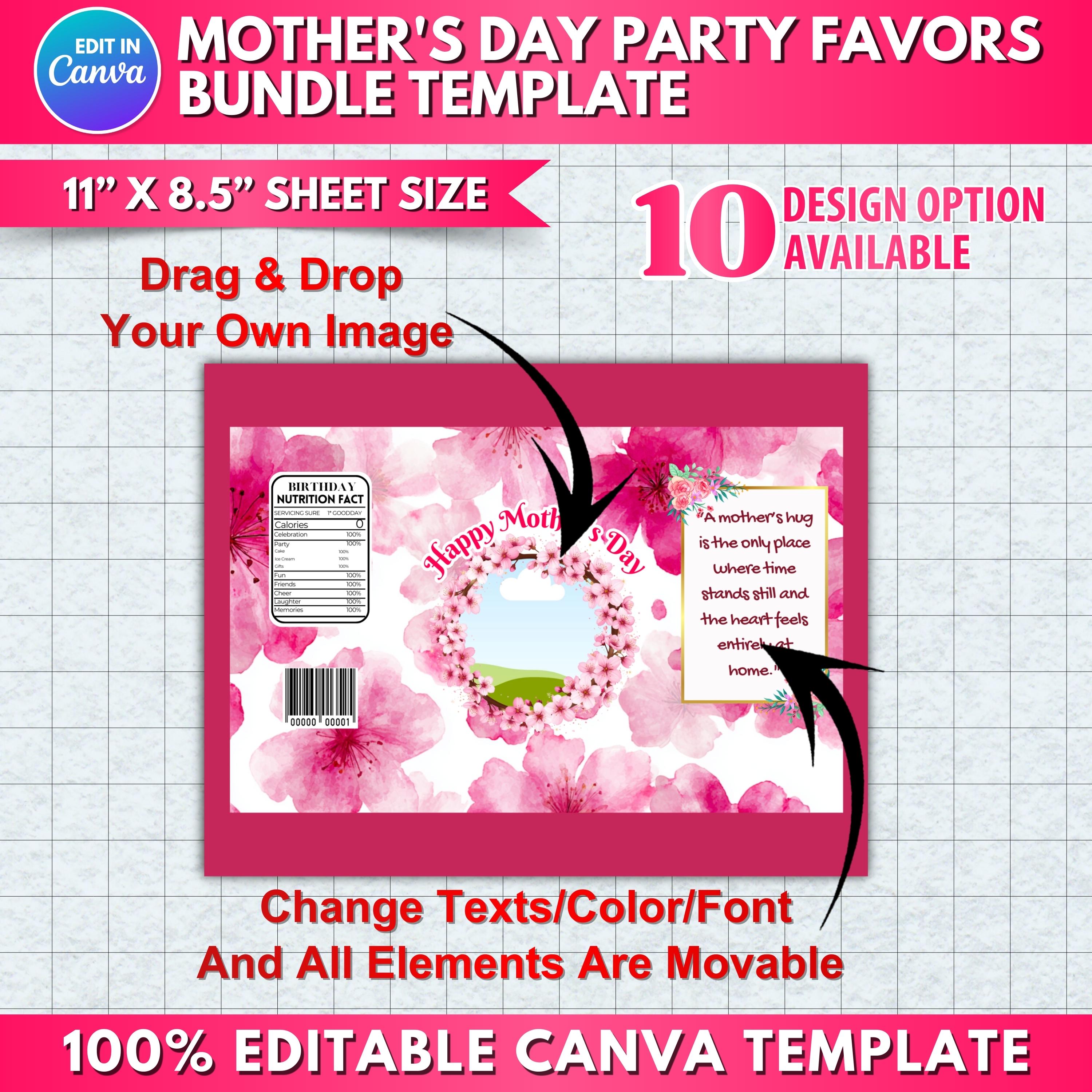 10x Mother's Day Party Favor Bundle | Floral Mom Celebration Kit ...