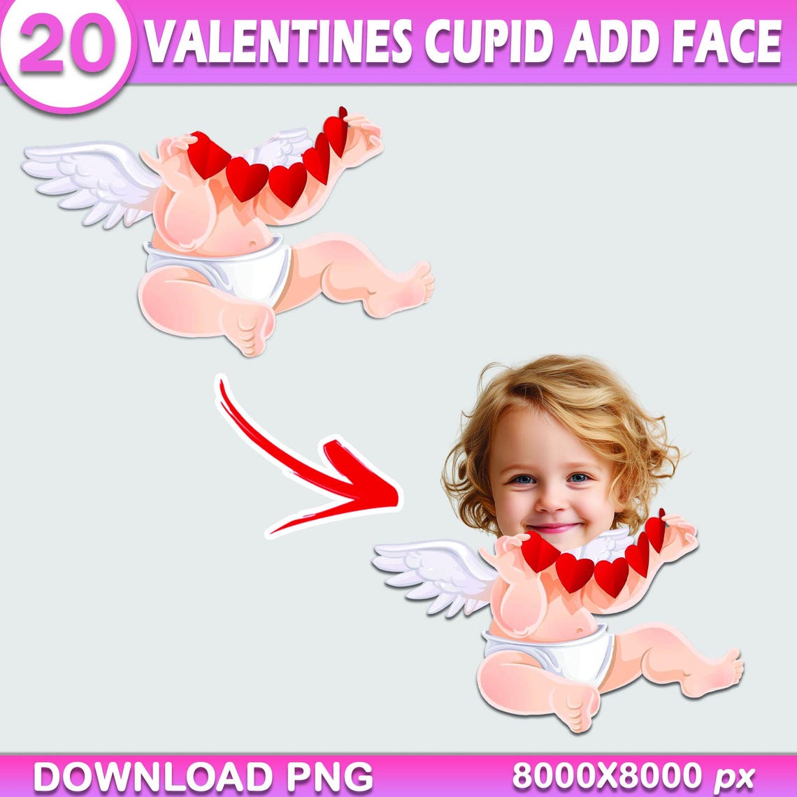 20x Cupid Yourself Valentine Clipart Bundle | Cute Cupid Bodies Add ...