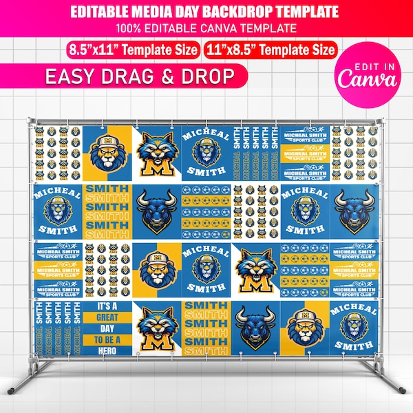 Media Day Backdrop - Etsy