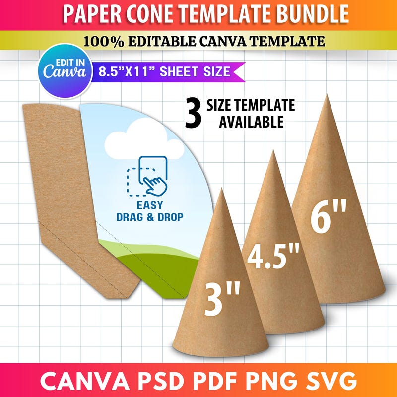 Paper Cones for Candy Svg - Etsy