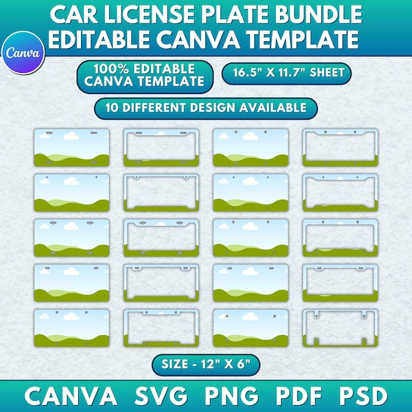 Front License Plate Designs - Etsy