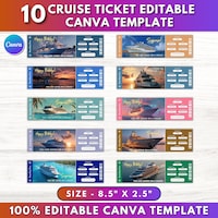 Surprise Cruise Gift Voucher Template, Cruise Ship Gift Card, Holiday ...