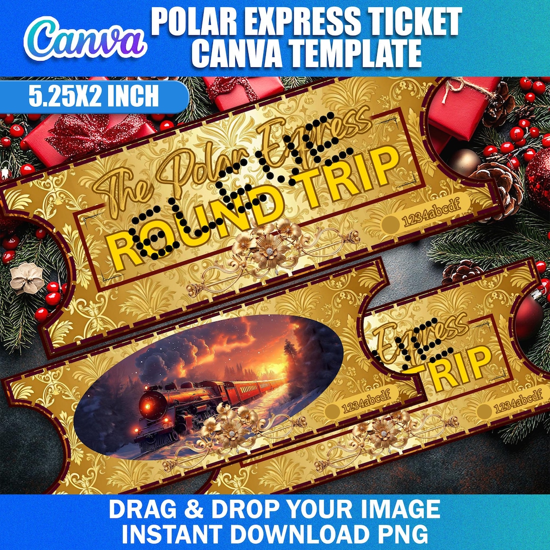 Personalized Polar Express Ticket | Custom Name Christmas Keepsake ...