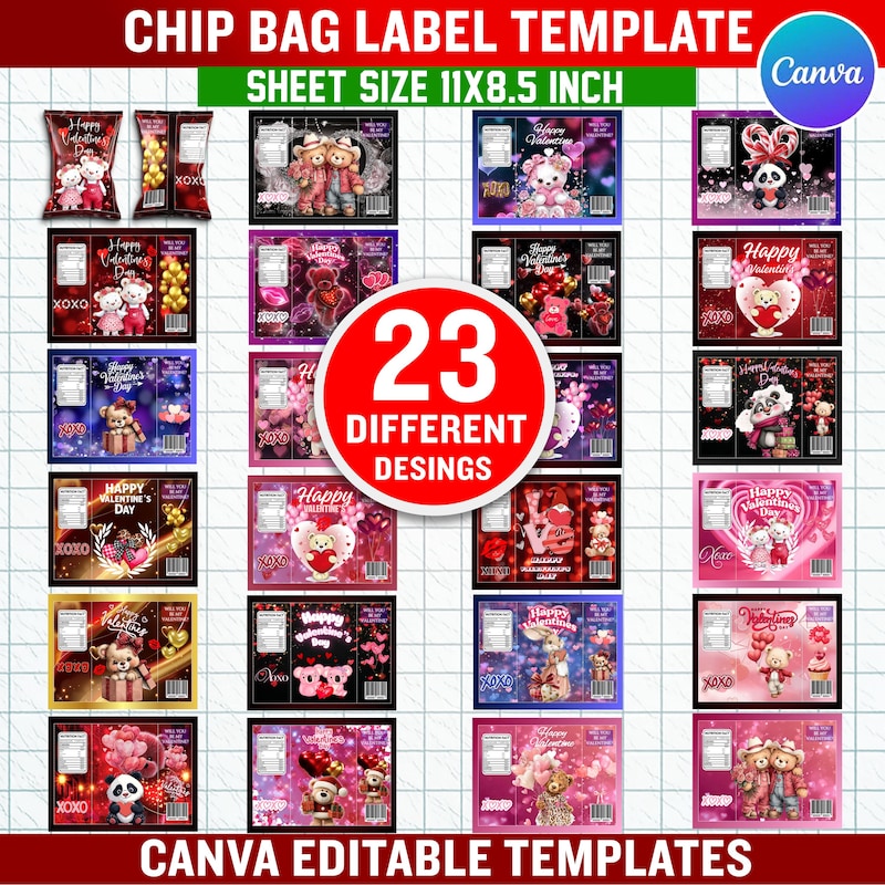 Valentine Chip Bag Pouch - Etsy