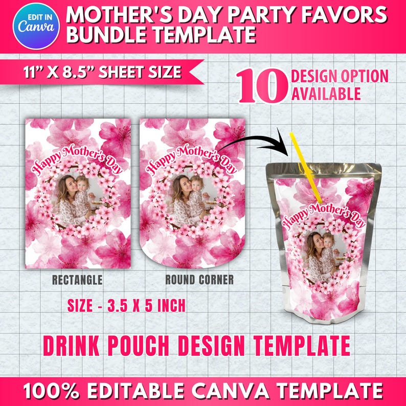 10x Mother's Day Party Favor Bundle | Floral Mom Celebration Kit ...