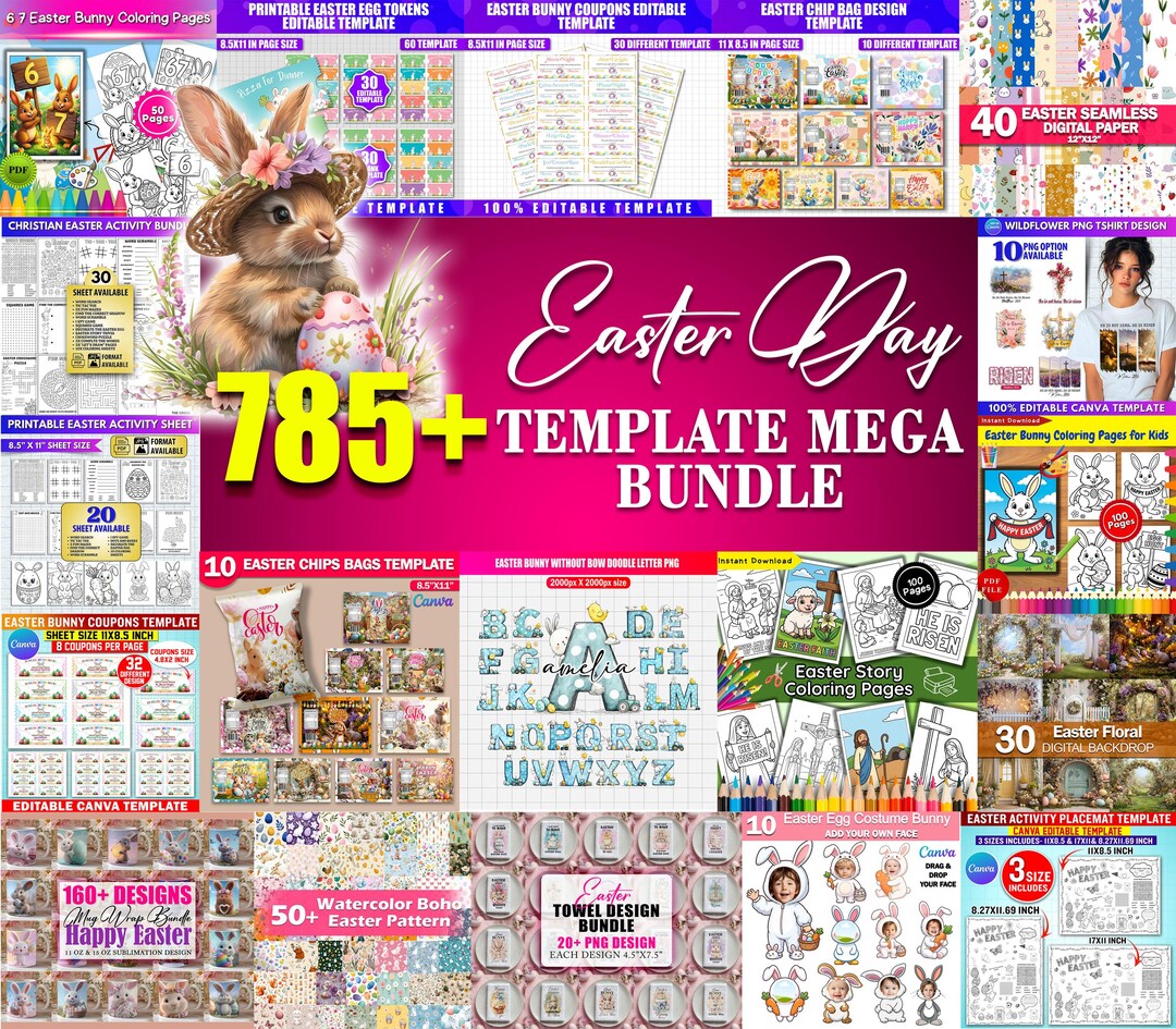 785+ Easter Mega Bundle, the Ultimate Holiday Creator Kit, Jumbo Card ...