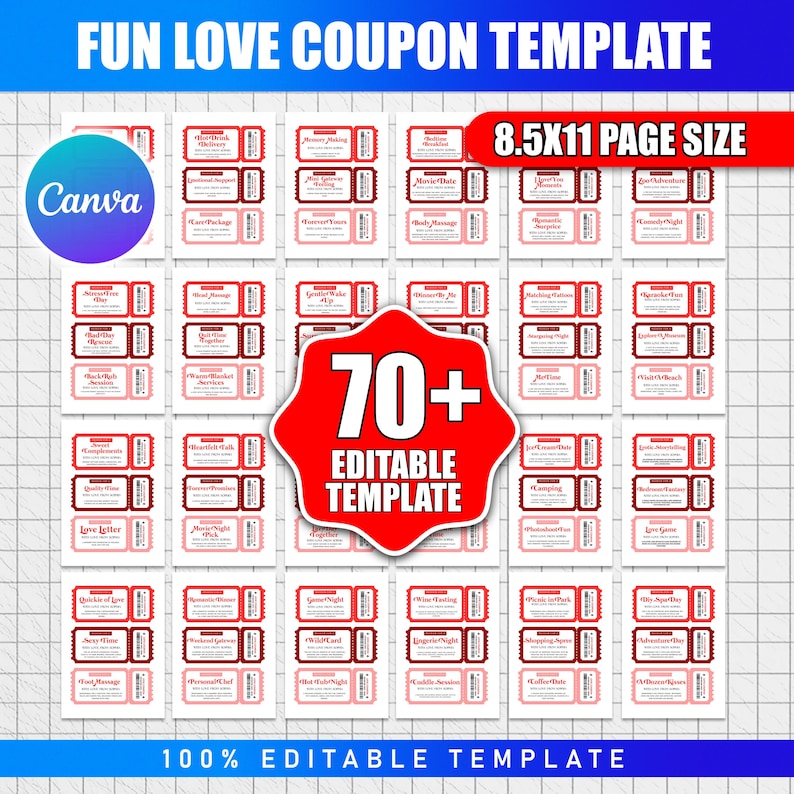 Paquete Super Mega de San Valentín / Plantillas editables de Canva ...