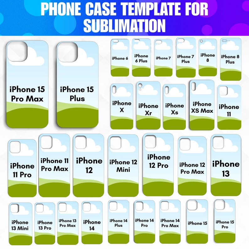 Phone Case Canva Editable Template Bundle | iPhone Sublimation Template ...