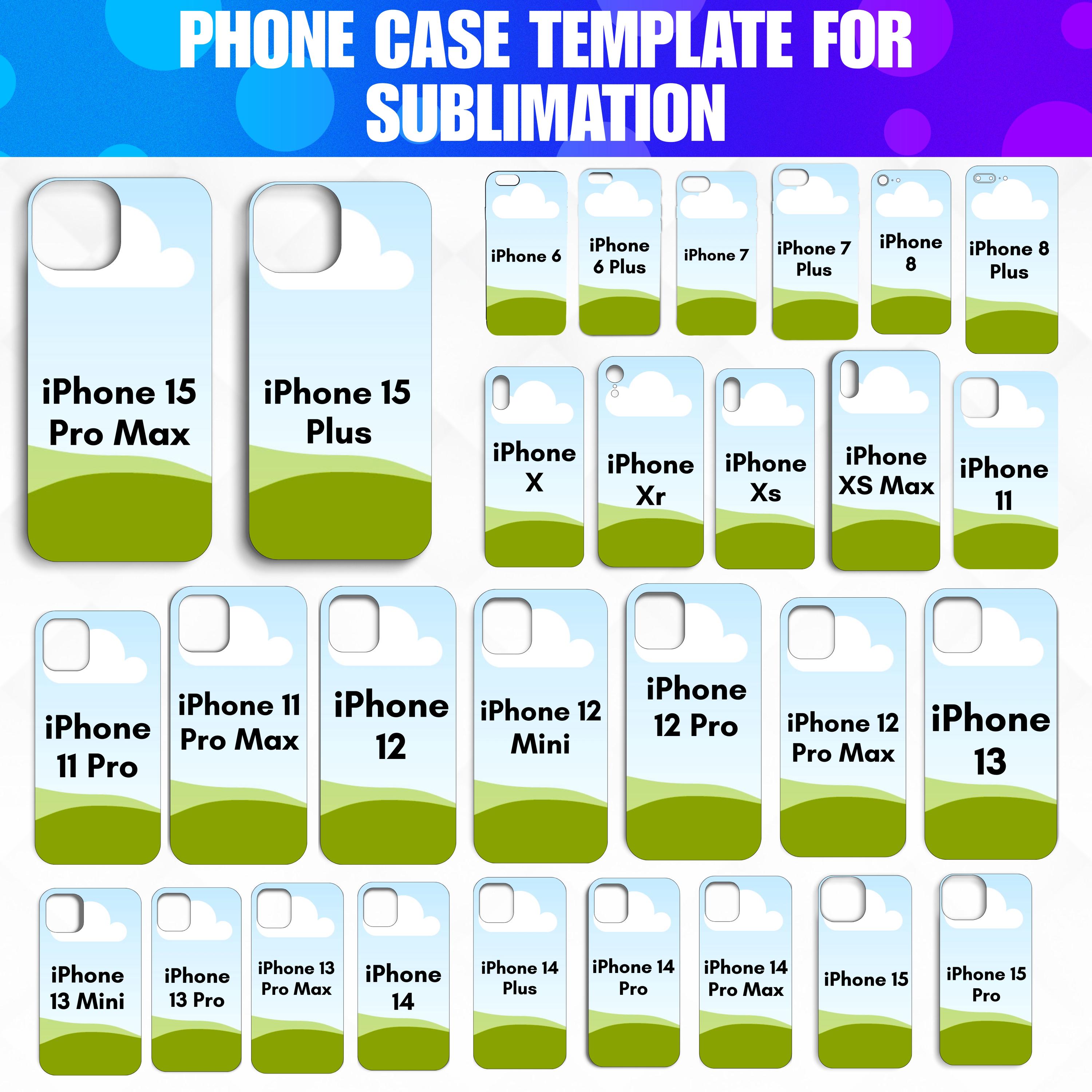 Phone Case Canva Editable Template Bundle | iPhone Sublimation Template ...