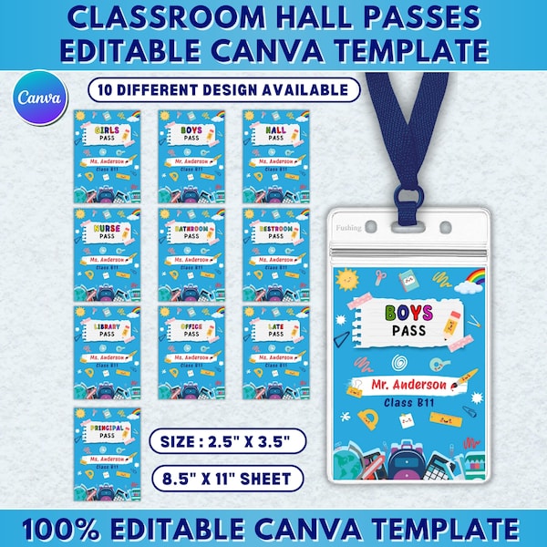Bathroom Passes - Etsy