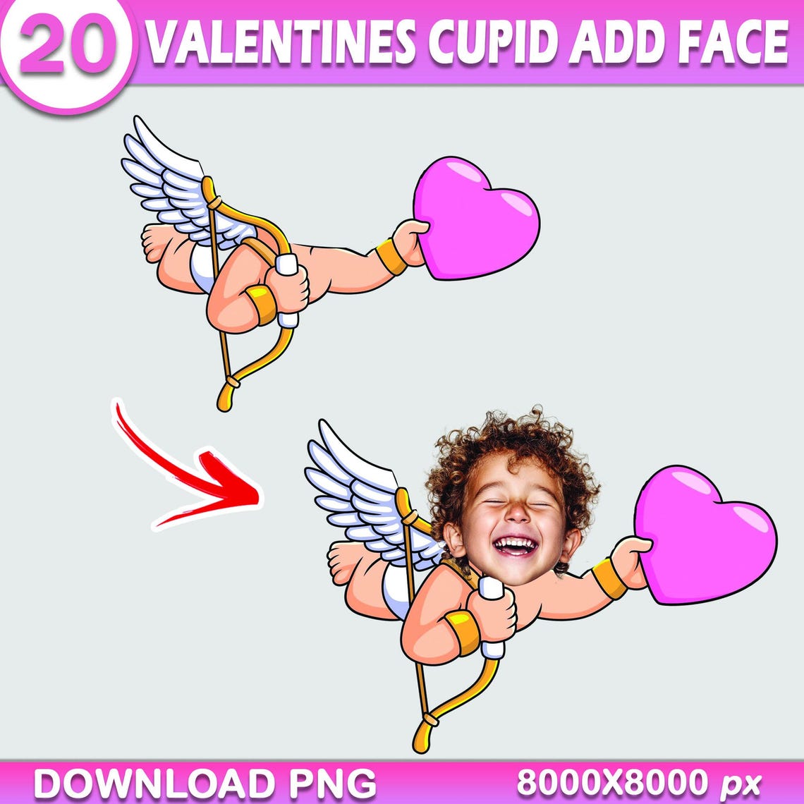 20x Cupid Yourself Valentine Clipart Bundle | Cute Cupid Bodies Add ...