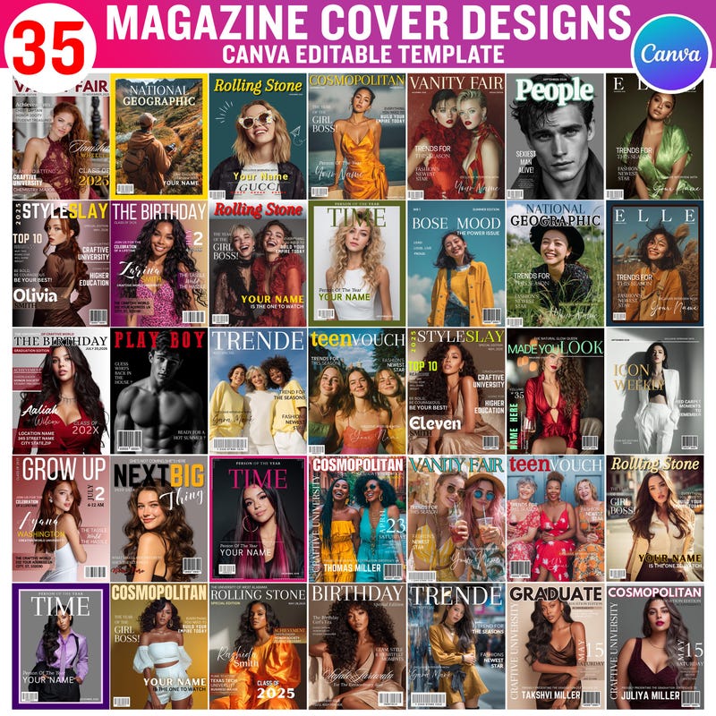 Magazines Template Png - Etsy