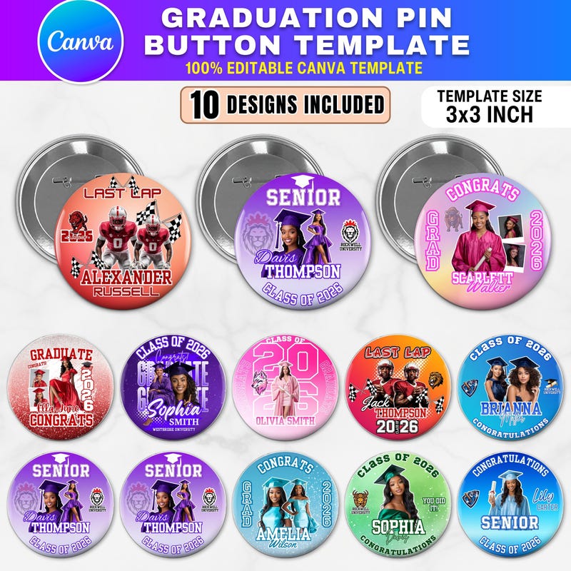 Senior Button for Parent - Etsy