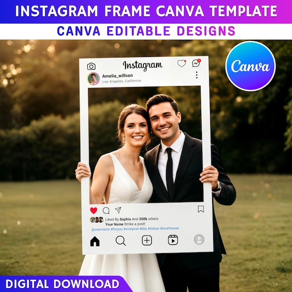 Instagram Photo Booth Frame - Etsy