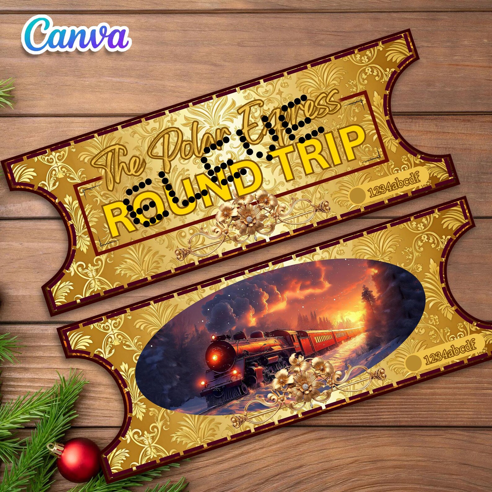 Personalized Polar Express Ticket | Custom Name Christmas Keepsake ...