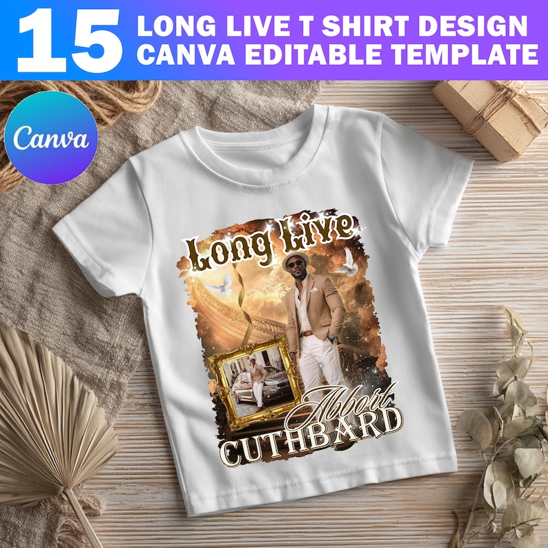 15x Long Live Memorial T Shirt Canva Editable Template, in Loving ...