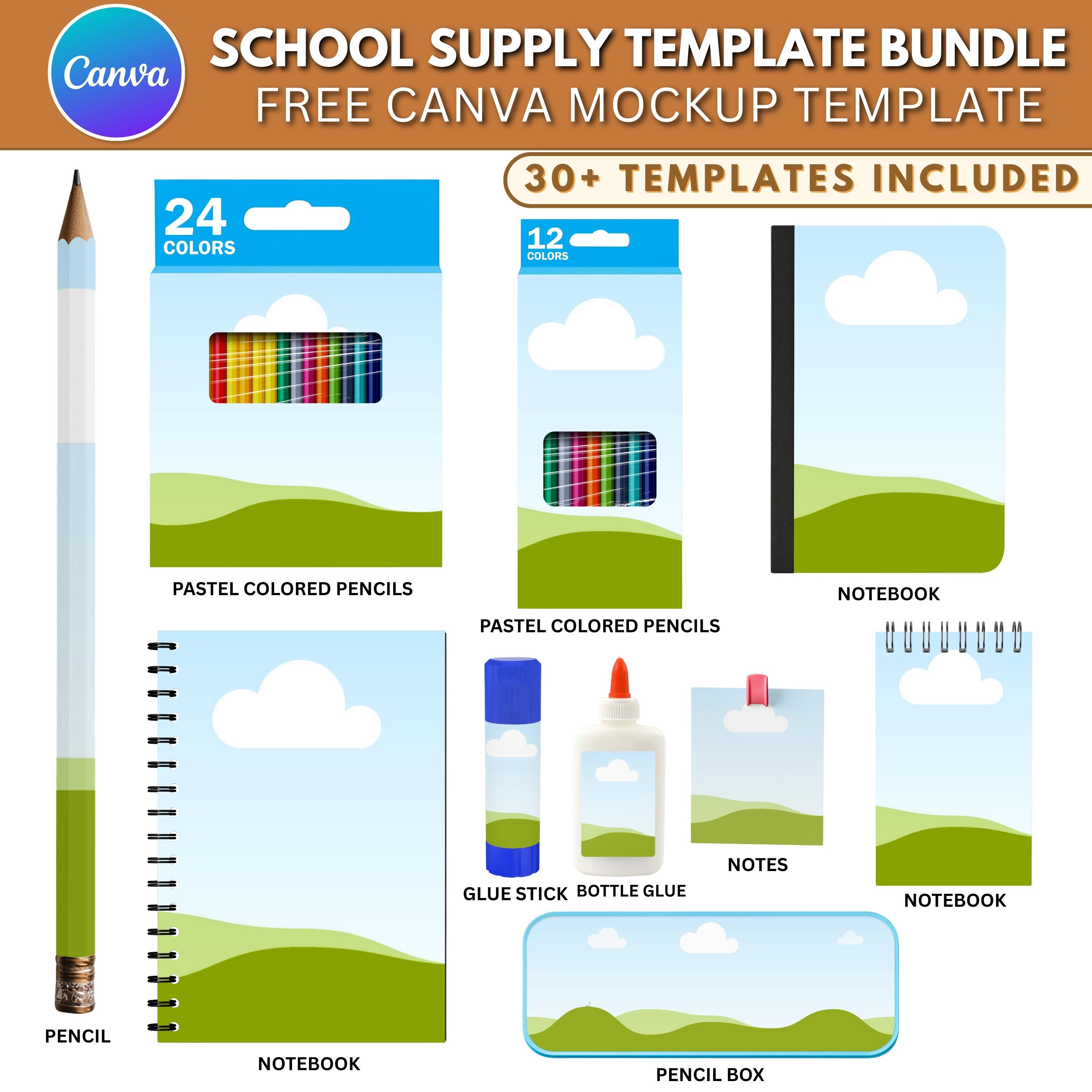 30x School Supply Templates, Back to School Mockup, DIY Back to School ...