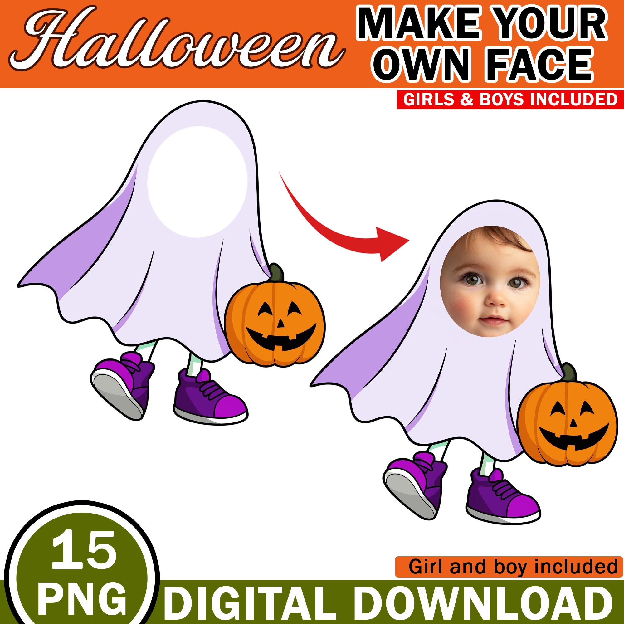 15x Halloween Add Your Own Photo Picture Bundle, DIY Halloween Costume ...