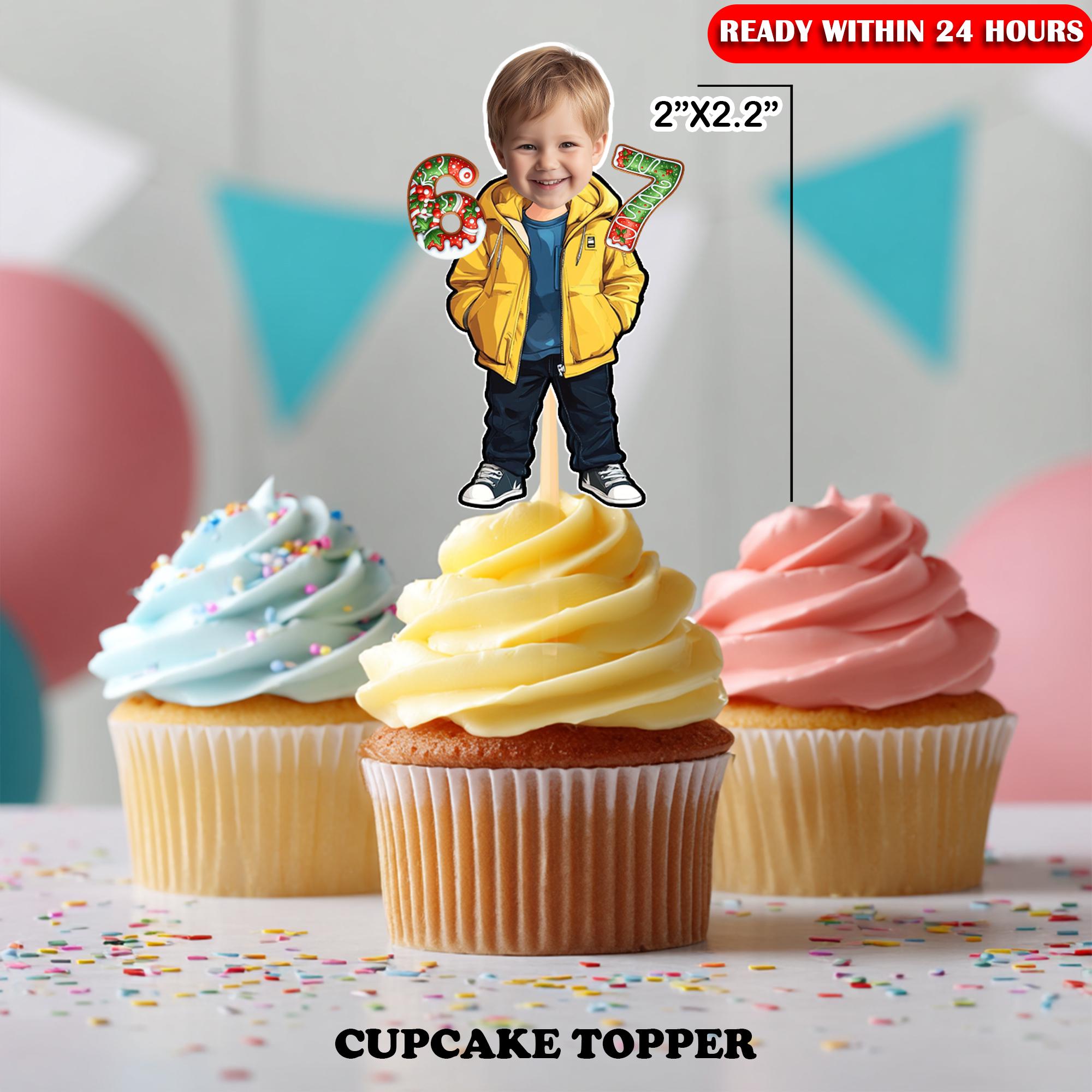 Custom "six-seven" Meme Face Cake Topper | Trending 6th & 7th Birthday ...