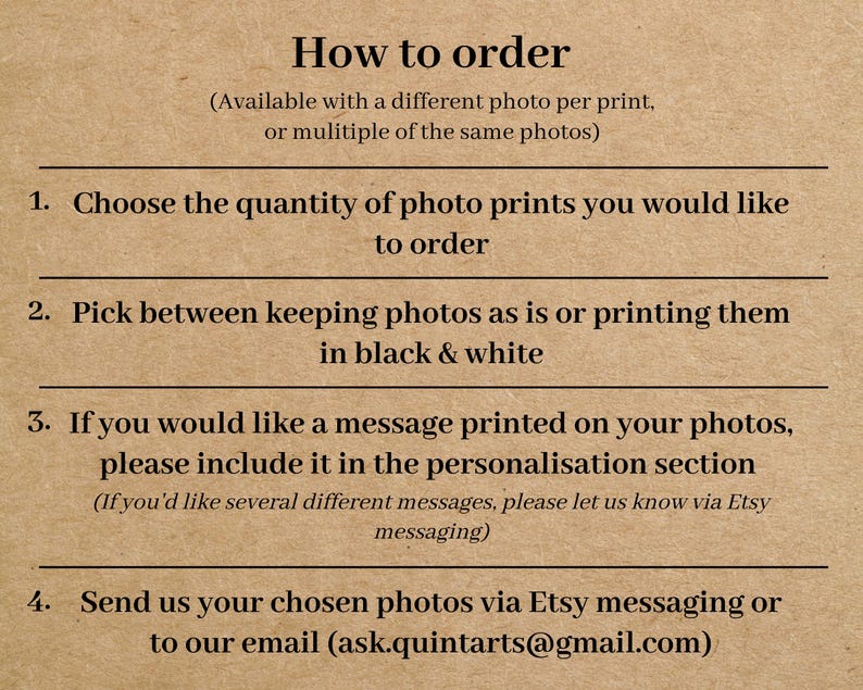 Personalised Instant Photo Style Photo Prints, Custom Photo Gift ...
