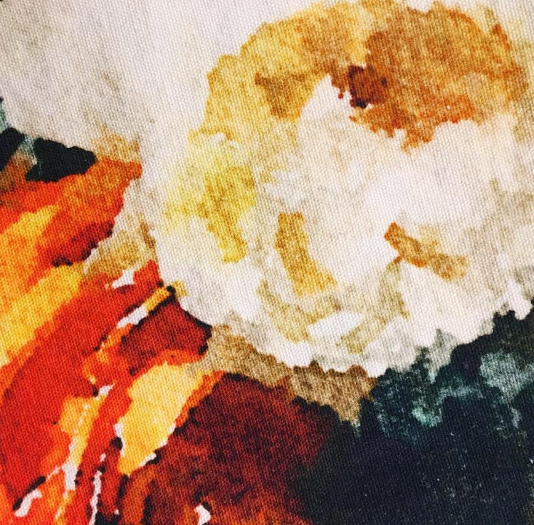 Handmade Painting Pouch Lined With Stripes-boho Makeup Bag - Etsy