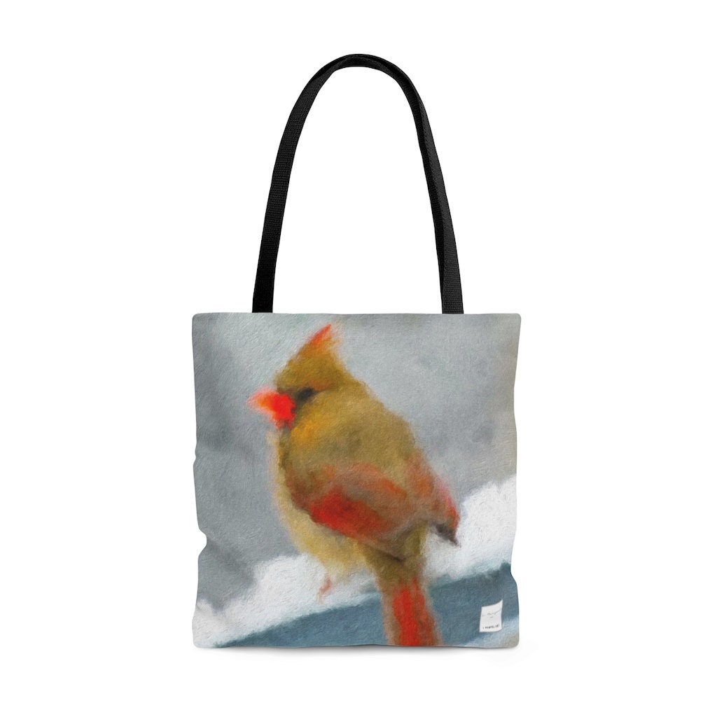 Girl Cardinal Tote Bag- Red Tote Bag Carry Supplies Birds Bird Outdoor ...