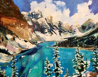 Banff Oil Painting - Etsy