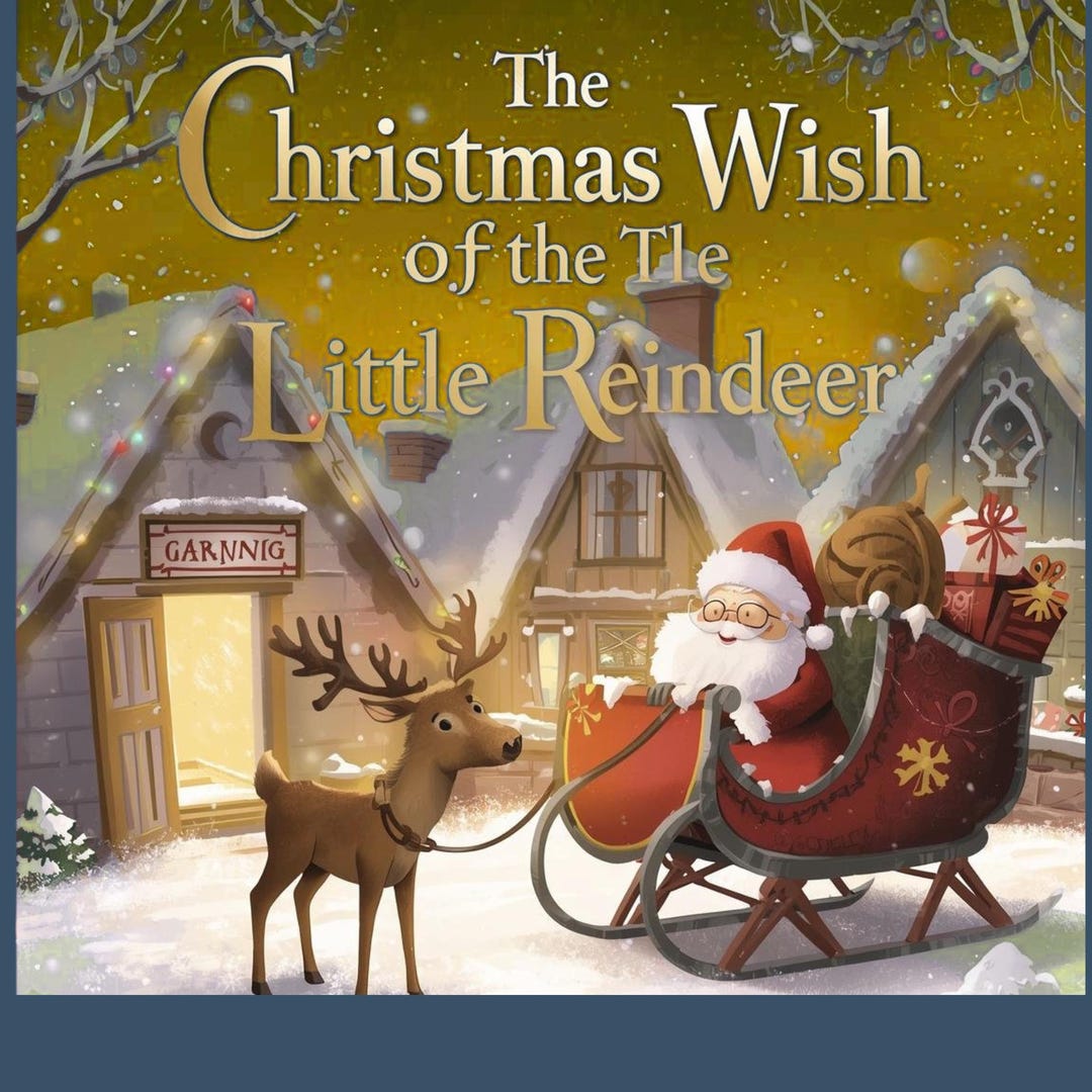 Christmas Reindeer Storybook: Holiday Kids Ebook (digital Download) - Etsy