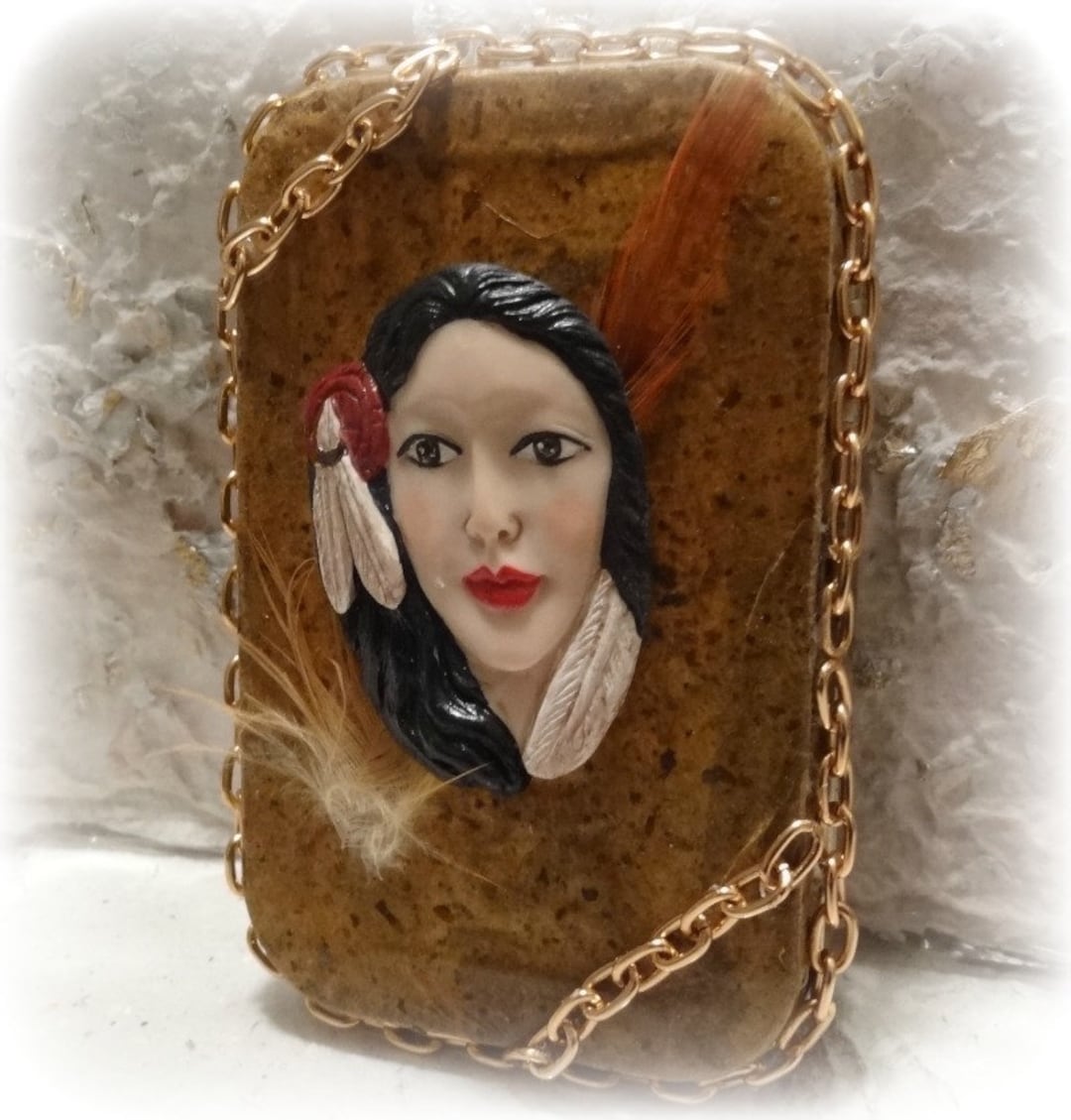 Native American Indian Girl, Altered Altoid Tin Box, Change Purse ...