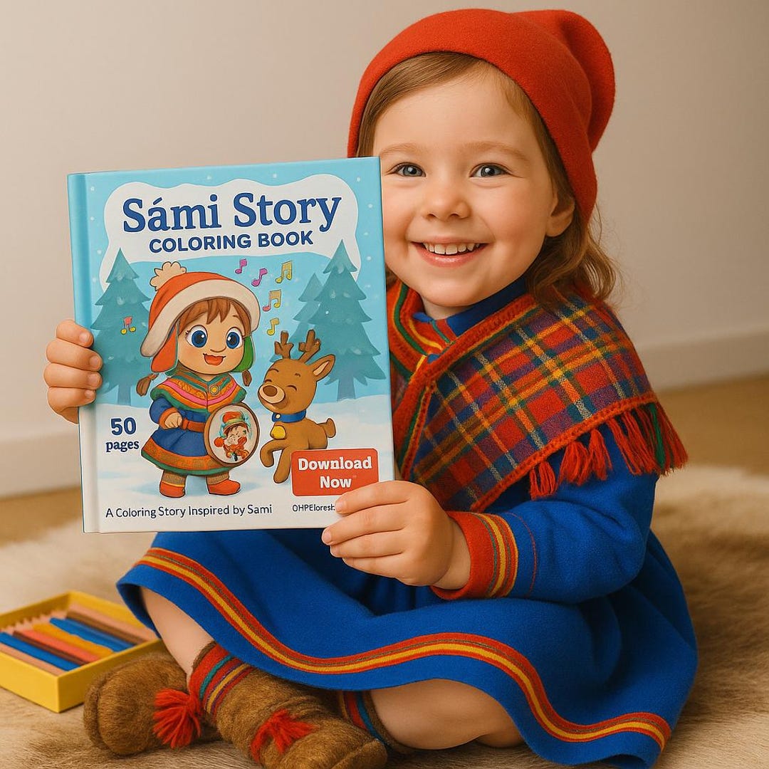 Sámi Story Kawaii 50 Coloring Pages (printable PDF A4/letter Size) - Etsy