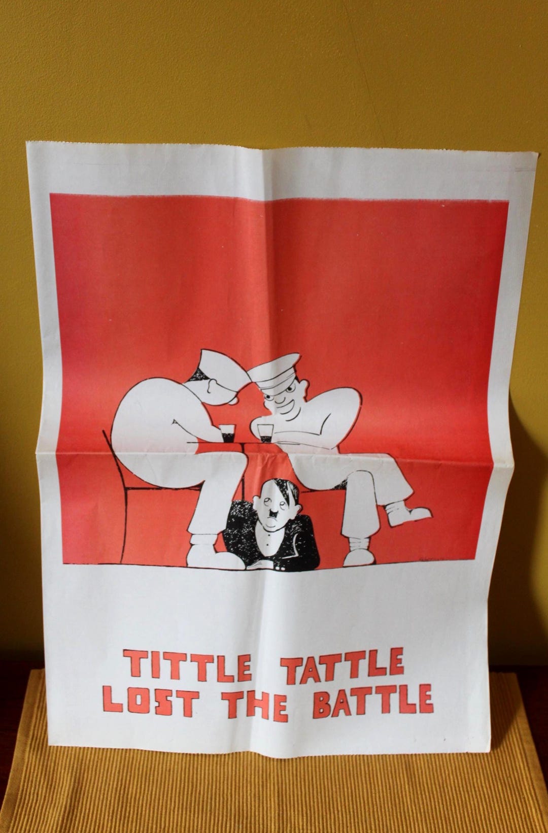 Original 1940's WWII Propaganda Poster Tittle Tattle Lost the Battle by ...