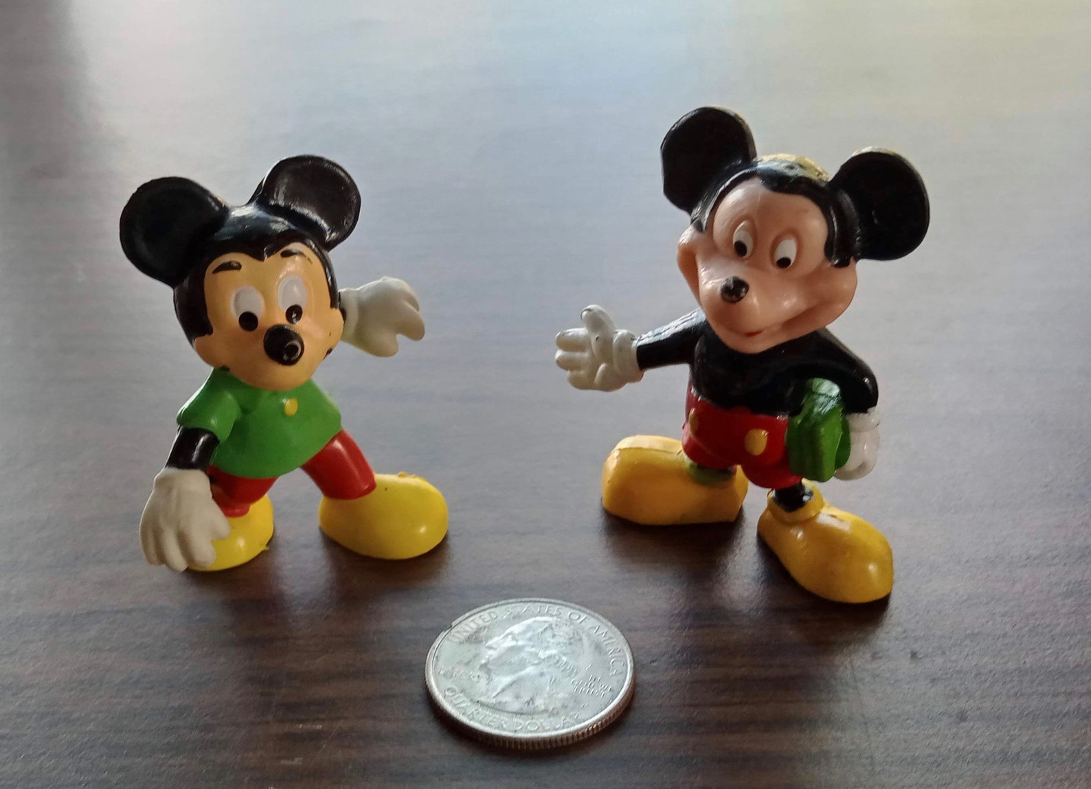 Vintage Walt Disney Productions Mickey Mouse PVC Figurines | Etsy