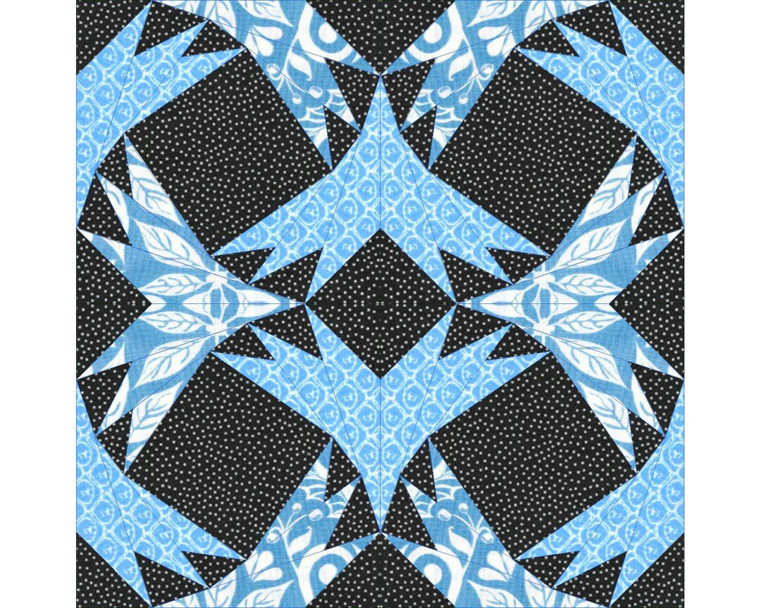 Spiral in Square 2, Paper Pieced Quilt Pattern, PDF 12" Block - Etsy