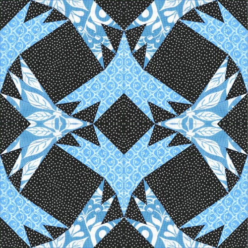 Sun Star Pieced Quilt Block Pattern PDF | Etsy