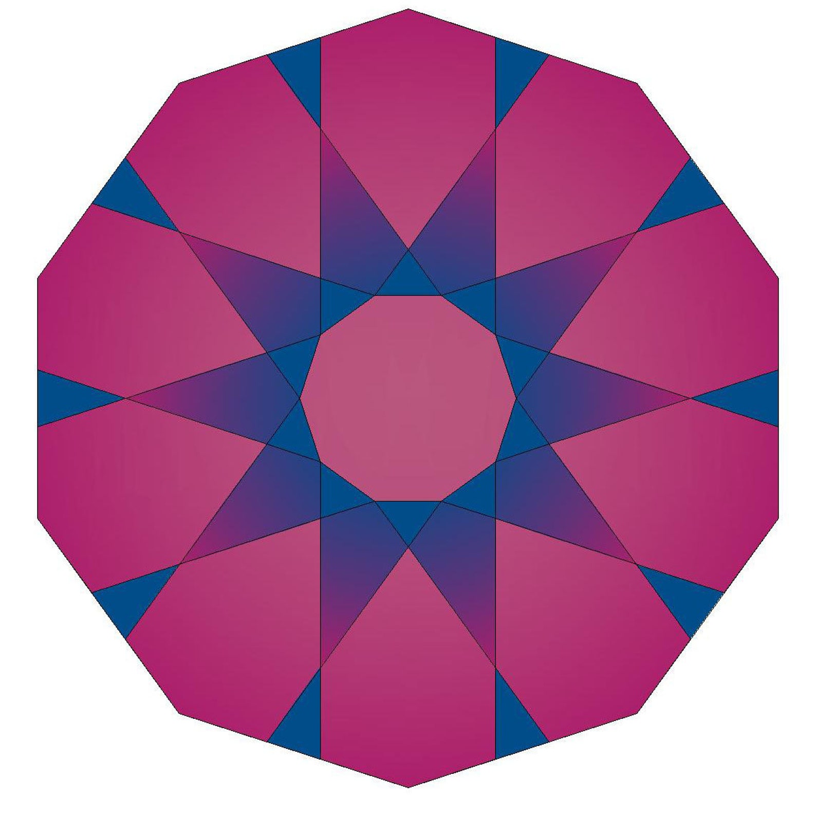 PDF 20 1/2 '' Quilt Block ,decagon A-2 - Etsy
