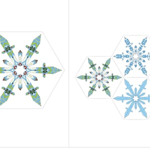 Water Crystals,snowflake Paper Pieced Quilt Block Pattern - Etsy