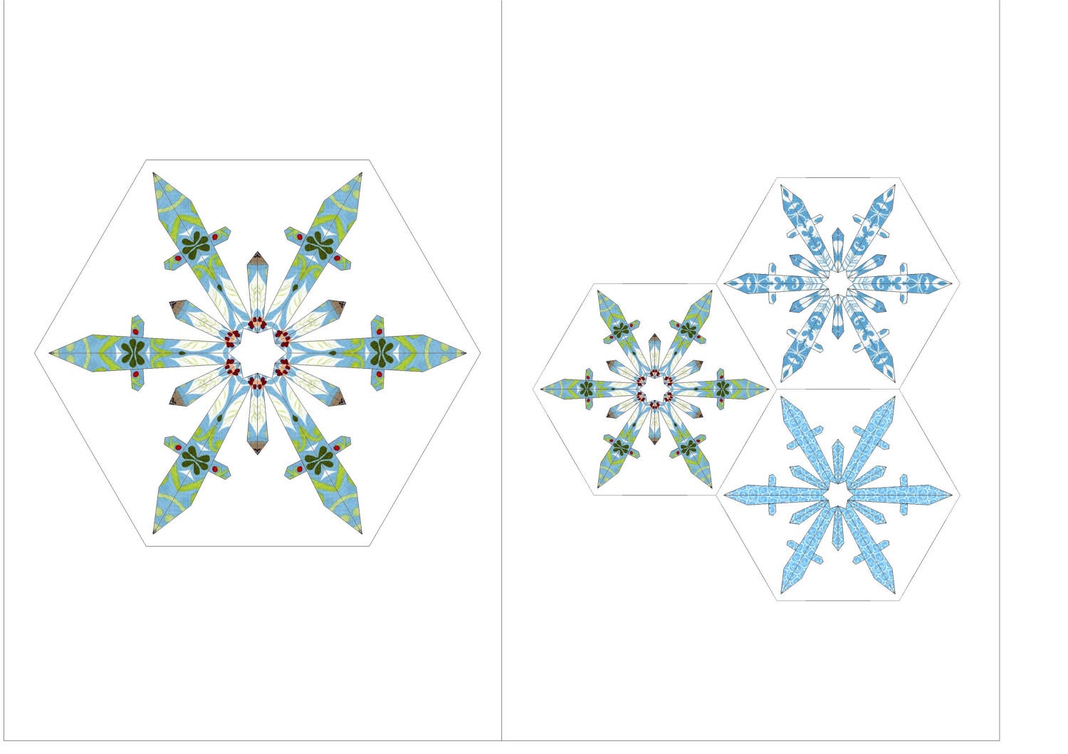 Water Crystals,snowflake Paper Pieced Quilt Block Pattern - Etsy