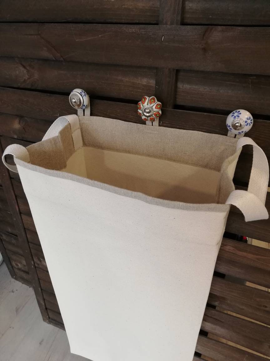 Canvas Laundry Hamper unbleached Hanging Storage Eco - Etsy