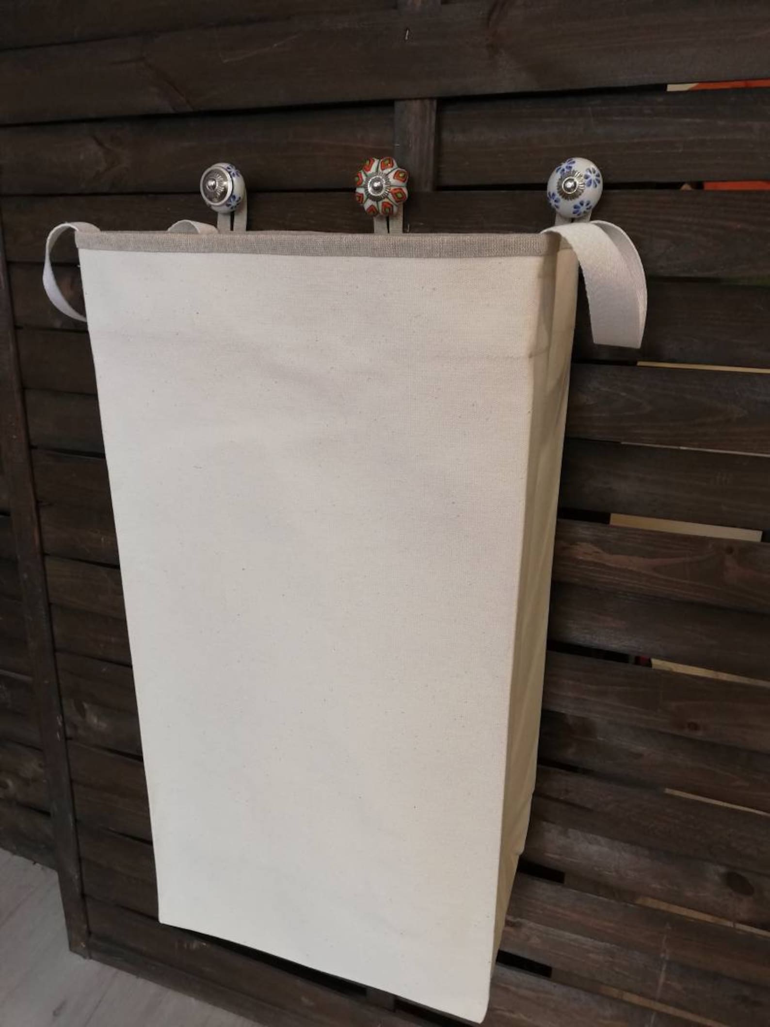 Canvas Laundry Hamper unbleached Hanging Storage Eco - Etsy