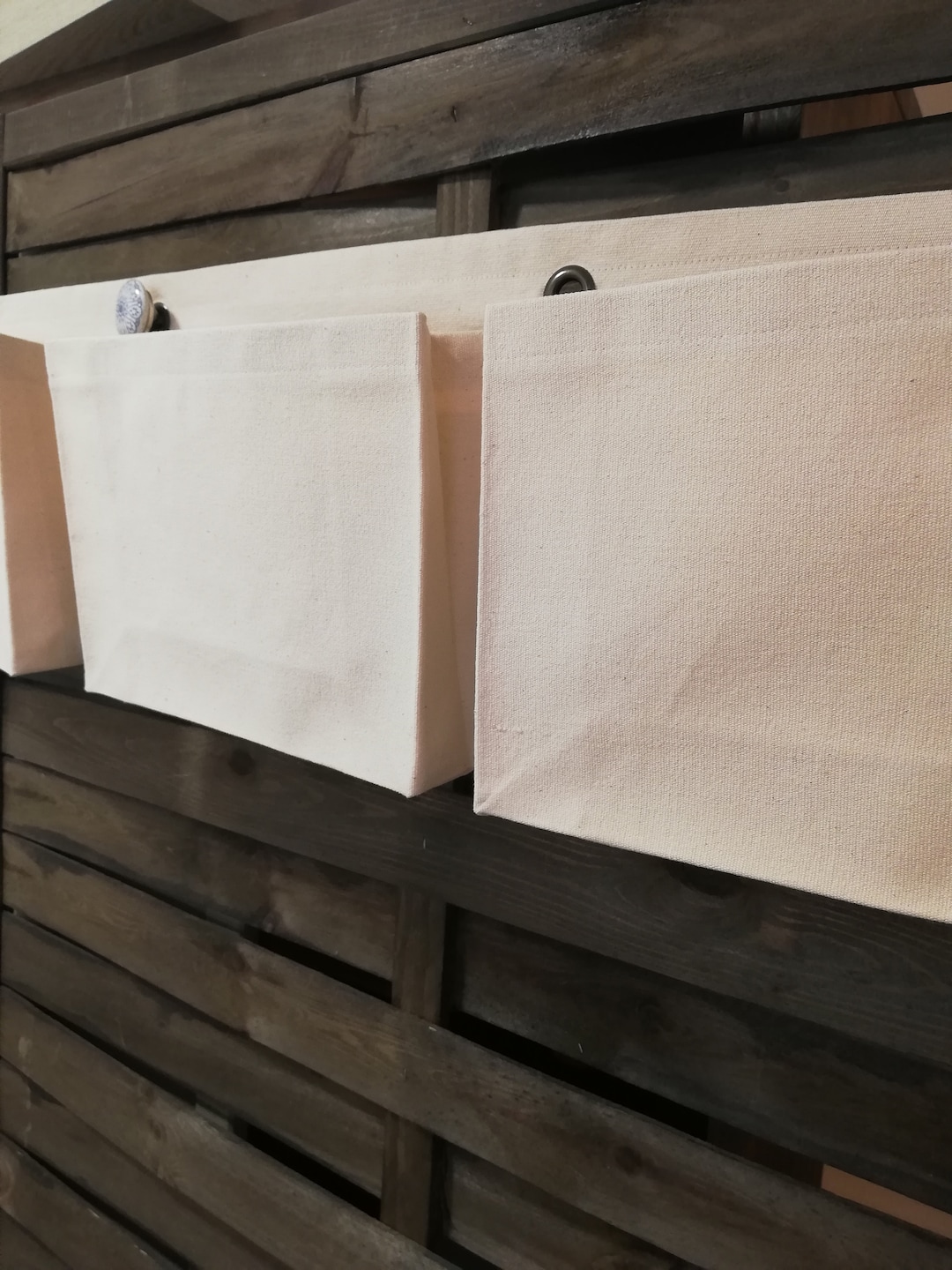 Canvas RV Organizer: Hanging Camper Storage With 4"-deep-pockets - Etsy