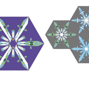 Water Crystals,snowflake Paper Pieced Quilt Block Pattern - Etsy