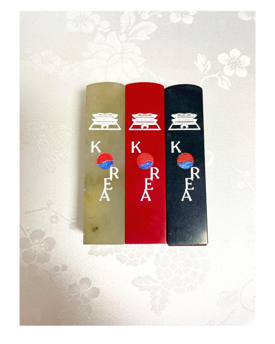 Korean Name Stamp |personalized Korean Name Seal | Taeguk Red-blue ...