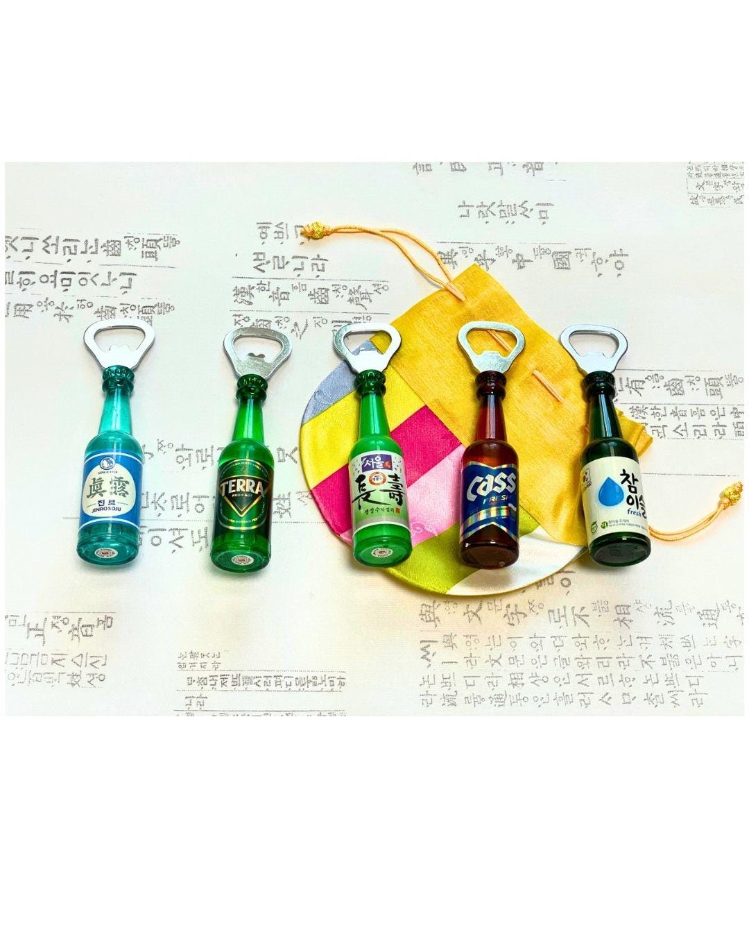Korean Soju & Beer Bottle Opener | Jinro, Terra, Makgeolli, Cass ...