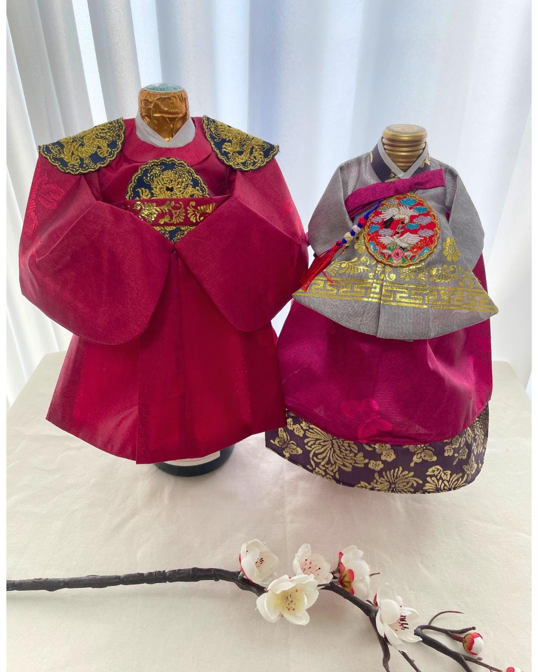 Miniature Korean Royal Hanbok Wine Bottle Cover – Joseon King or Queen ...